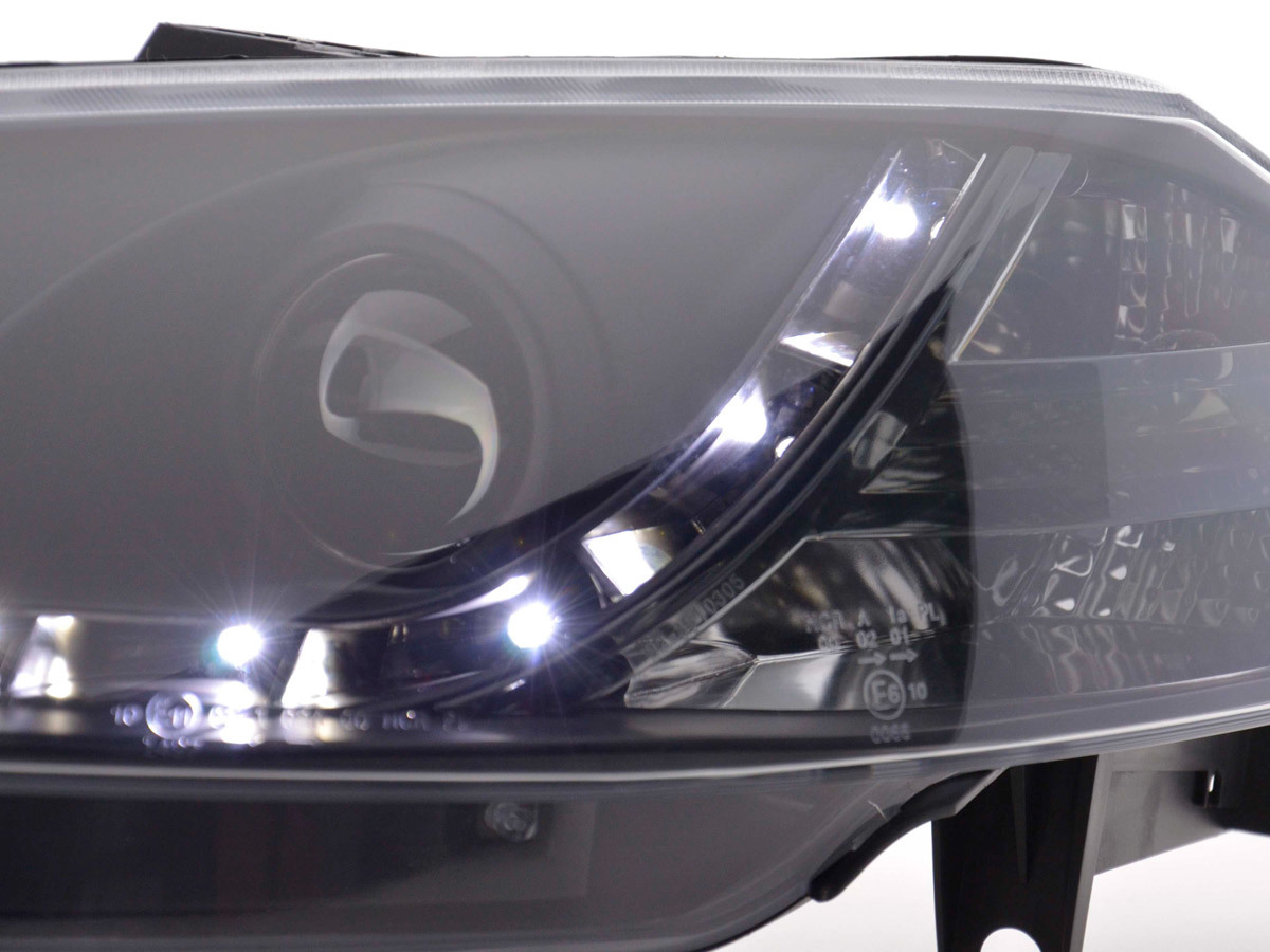 Daylight headlight Renault Megane 2 3/5-door. Yr. 03-06 black ...